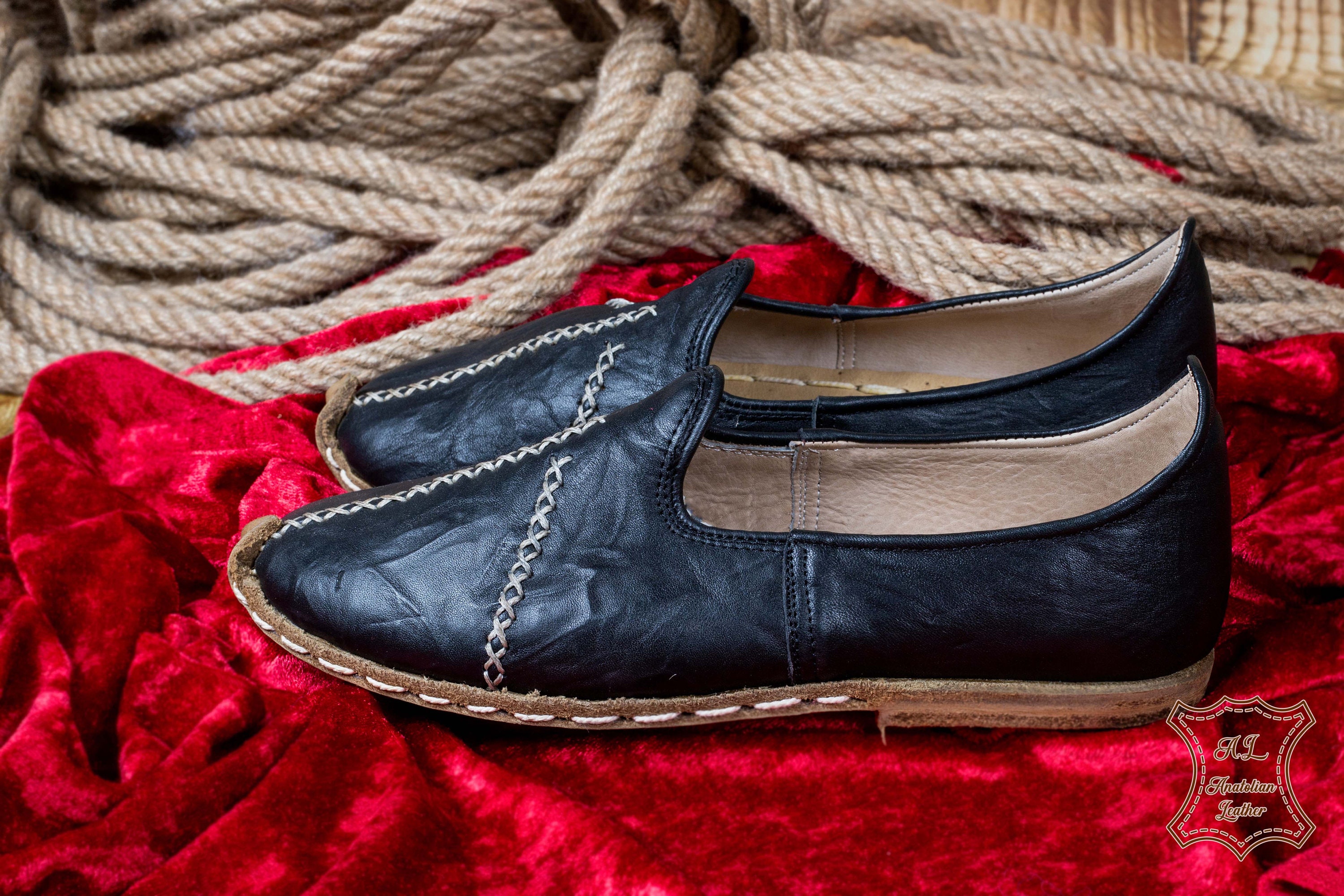 Turkish Genuine Leather Handmade Men Aladdin Yemeni Shoes - Etsy
