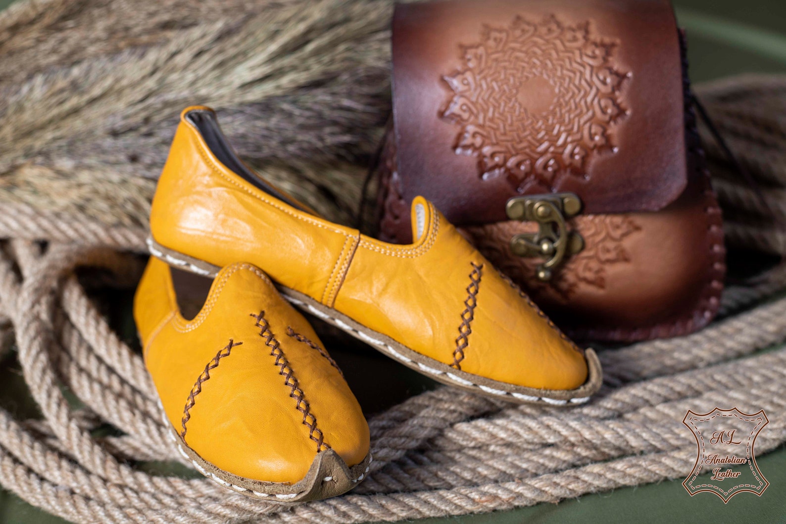 Turkish Genuine Leather Handmade Men Aladdin Yemeni Shoes | Etsy