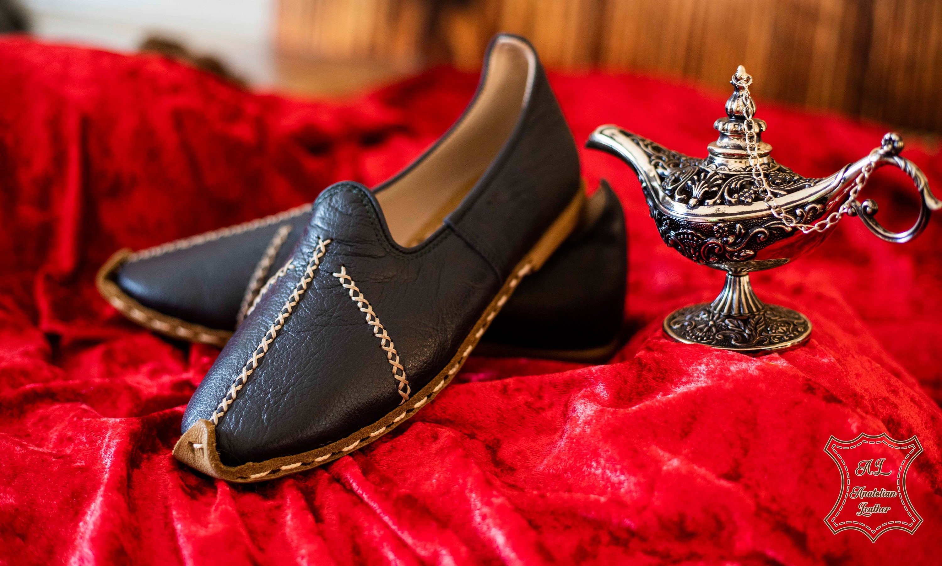Turkish Genuine Leather Handmade Men Aladdin Yemeni Shoes | Etsy