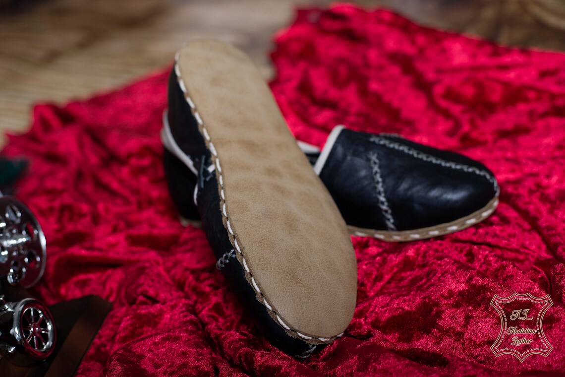 Turkish Genuine Leather Handmade Women Yemeni Shoes Natural - Etsy