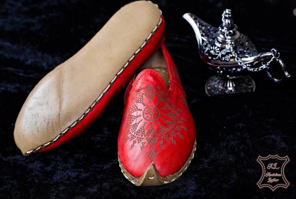 Turkish Genuine Leather Handmade Women Yemeni Shoes Natural - Etsy