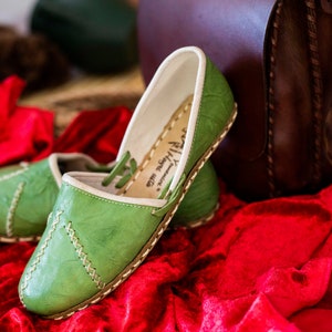 Turkish Genuine Leather Handmade Women Yemeni Shoes, Natural, Colorful ...