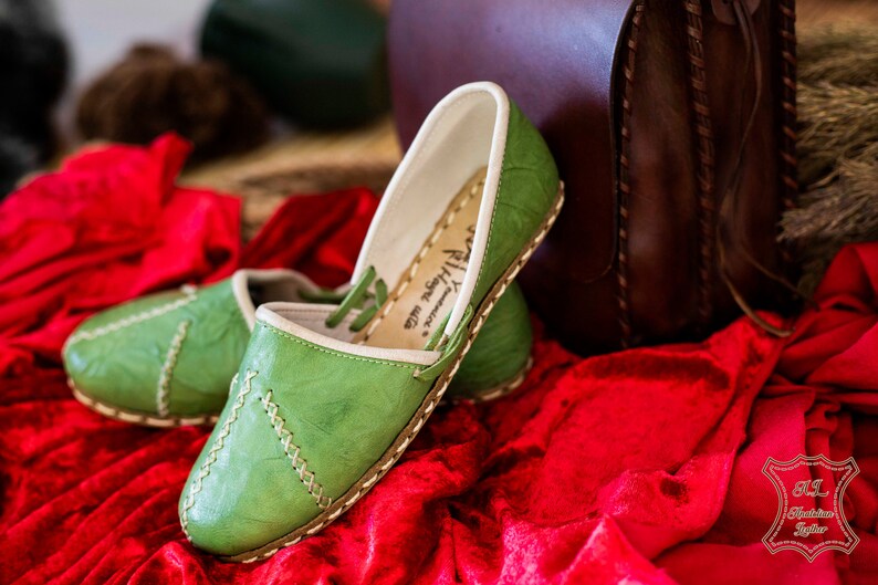 Turkish Genuine Leather Handmade Women Yemeni Shoes Natural - Etsy