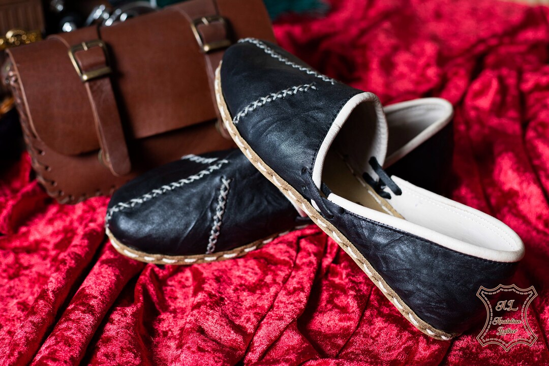 Turkish Genuine Leather Handmade Women Yemeni Shoes Natural - Etsy