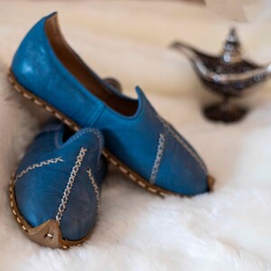 Turkish Genuine Leather Handmade Women Aladdin Yemeni Shoes - Etsy