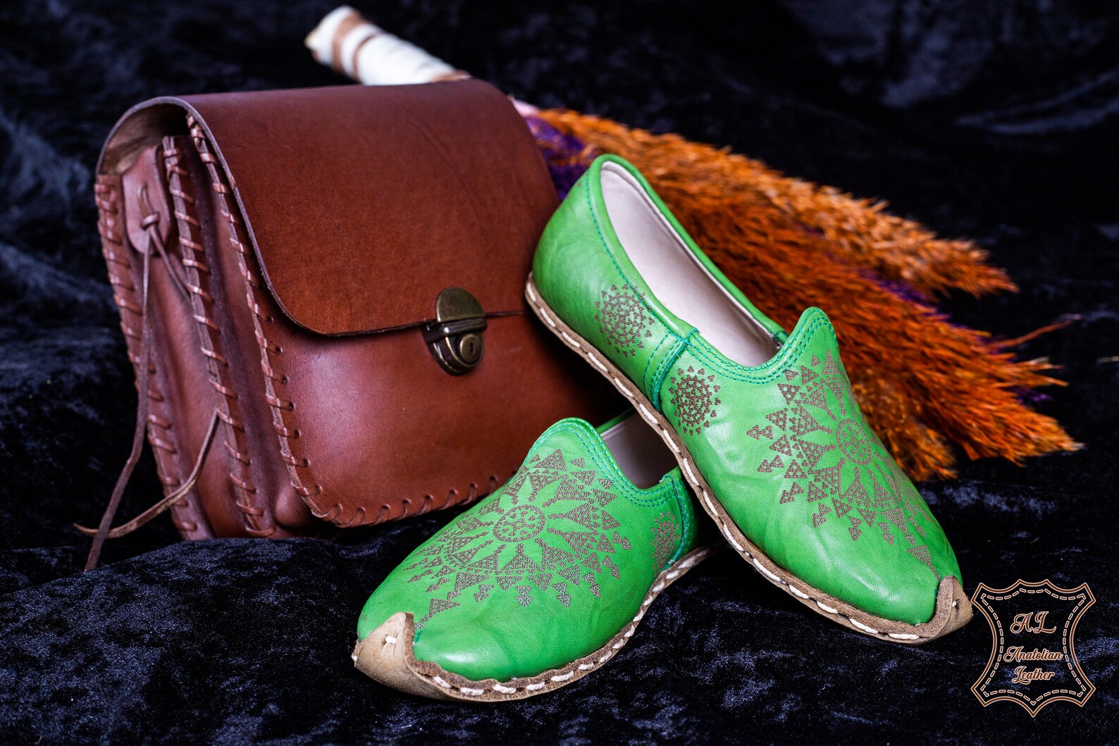 Turkish Genuine Leather Handmade Women Yemeni Shoes Natural - Etsy