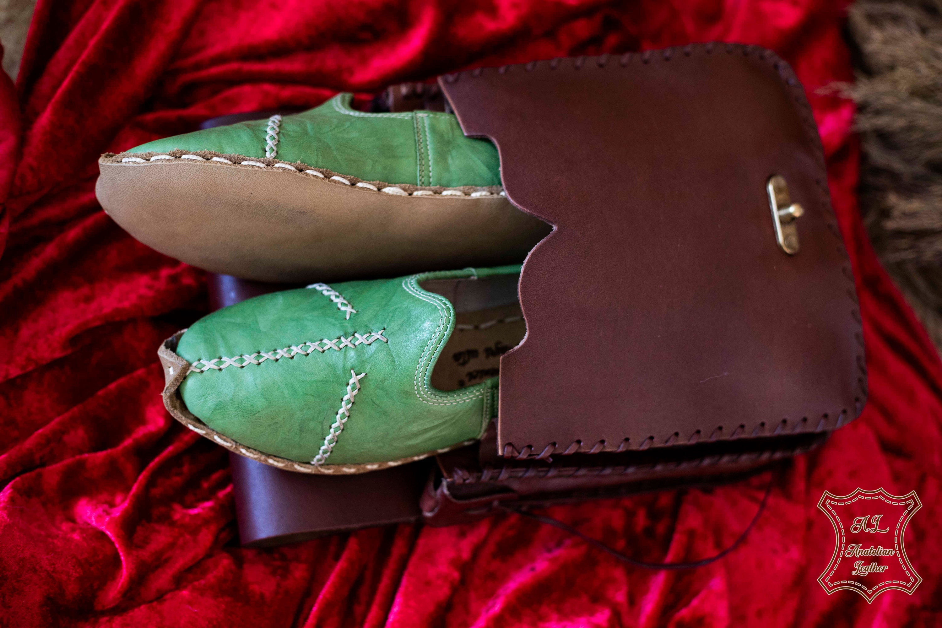 Turkish Genuine Leather Handmade Women Aladdin Yemeni Shoes | Etsy