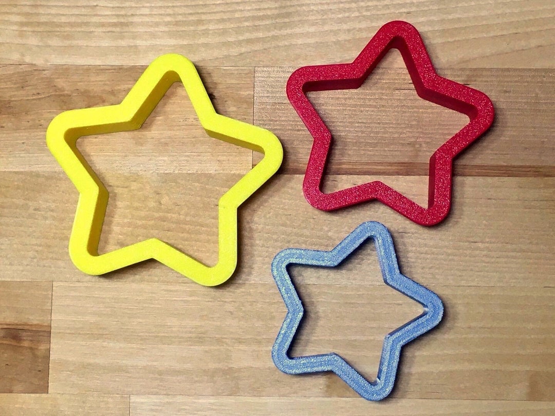 Rounded Star Cookie Cutters Set 80s Vibe Outer Space Shape Kid's Party ...
