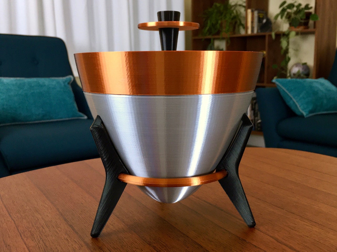 Bullet Bowl With Lid Atomic Space Age Mid-mod Retro Rocket Mid-century ...