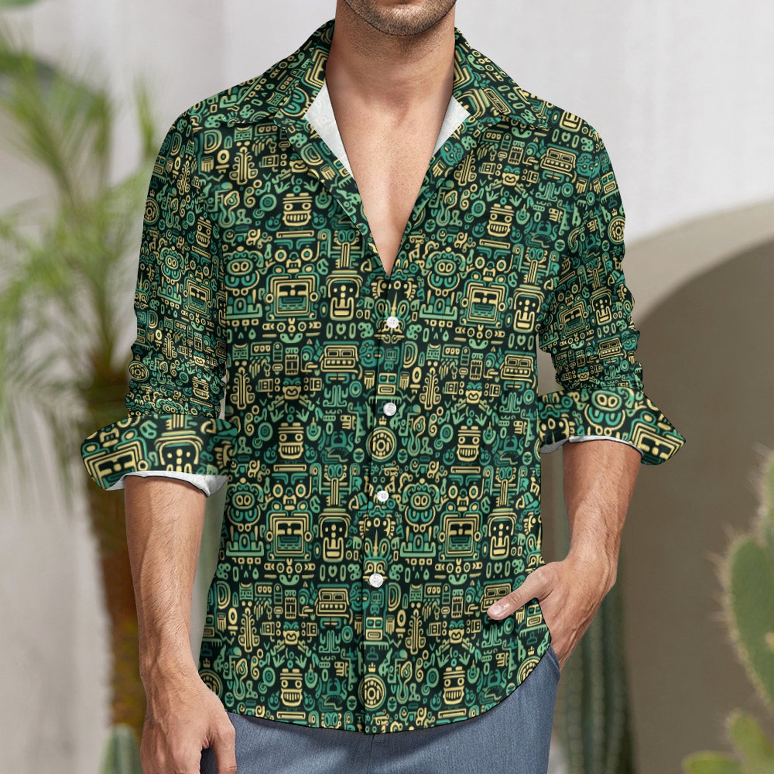 Mayan Art Seamless Pattern Bundle, American Digital Paper Mayan Design ...