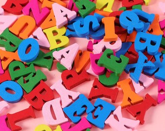 Wooden Colorful Letters - Etsy