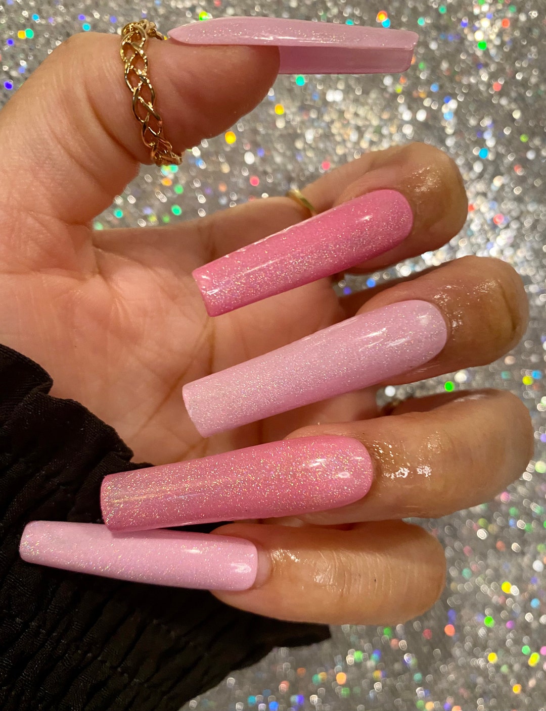 Pink Fairy Nails - Etsy