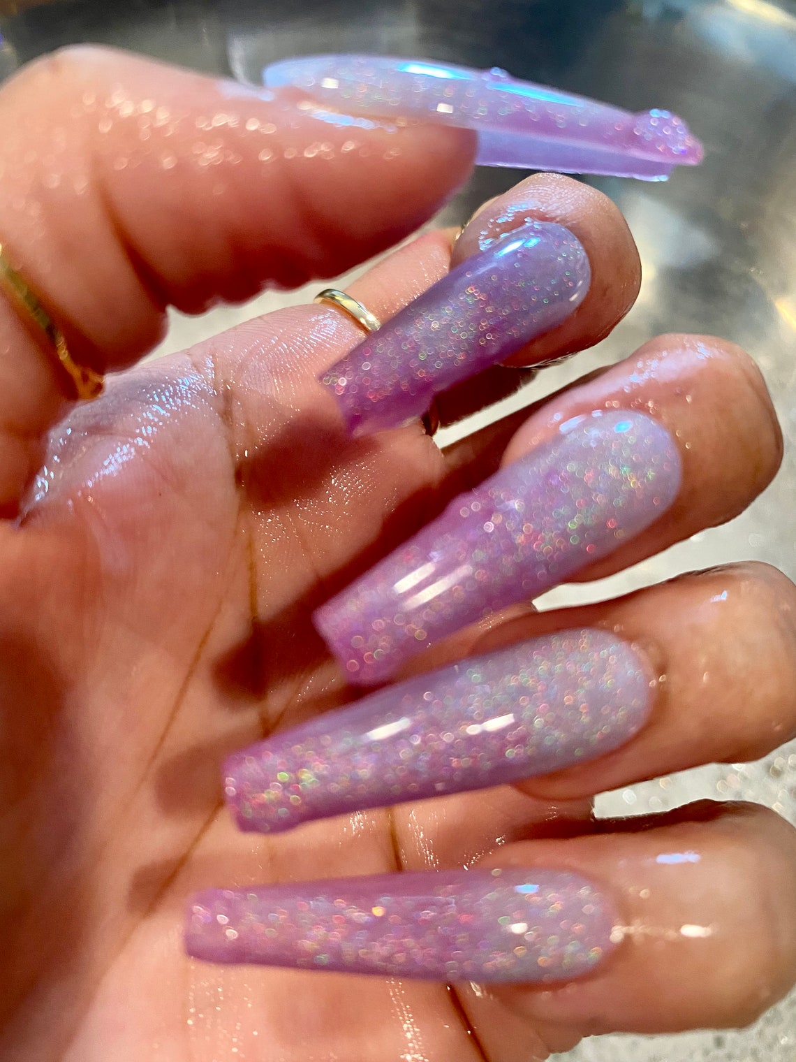 Glowing Press on Nails - Etsy