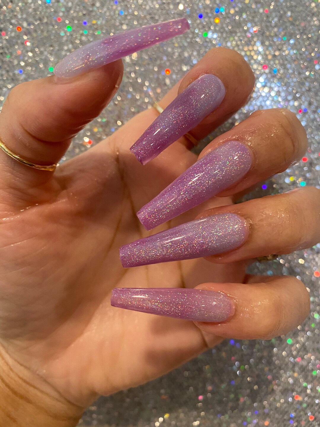Glowing Press on Nails - Etsy