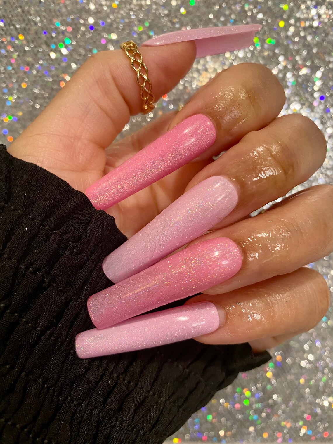 Pink Fairy Nails - Etsy