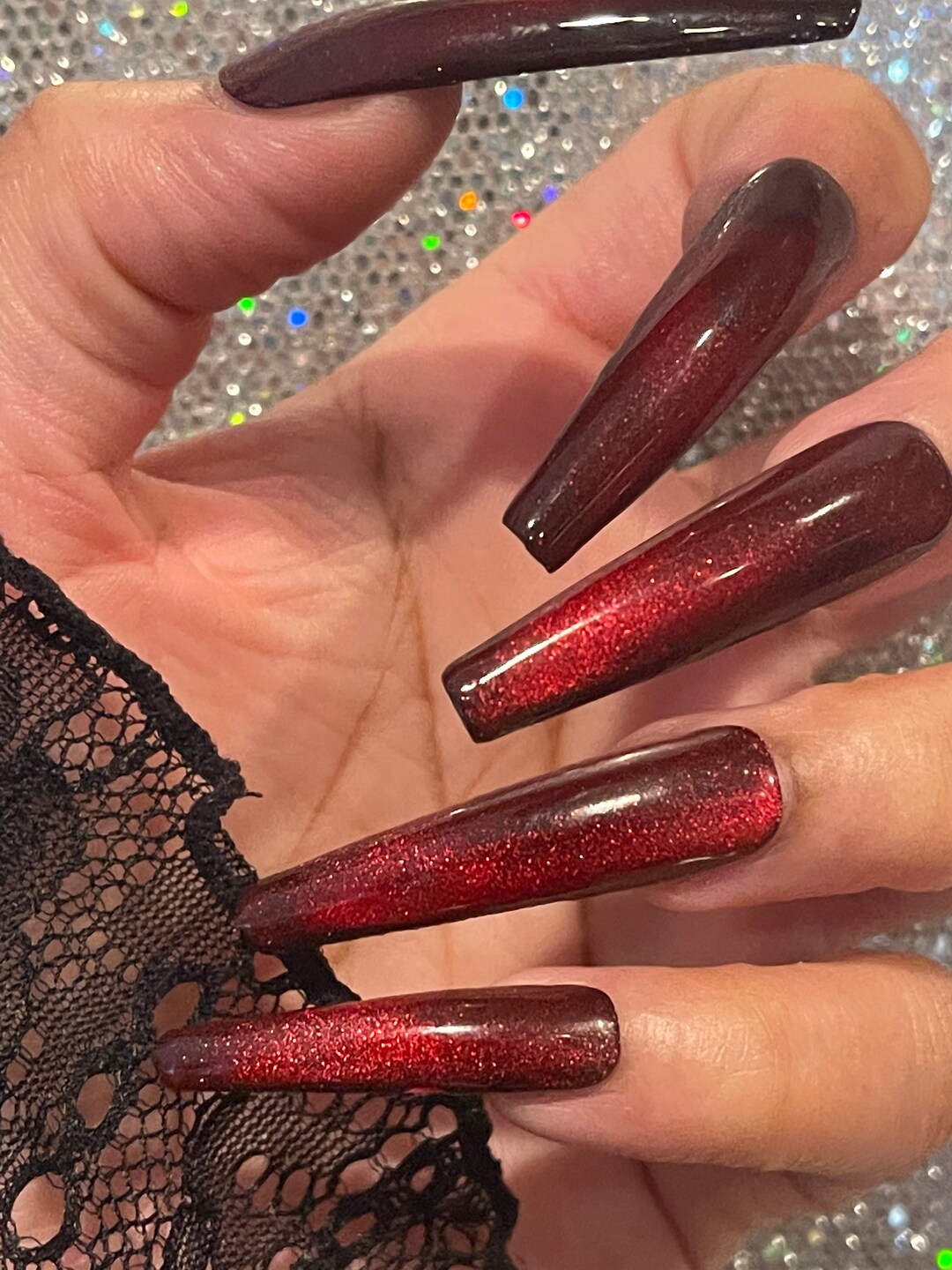 Candy Apple Extra Long Press on Nails - Etsy