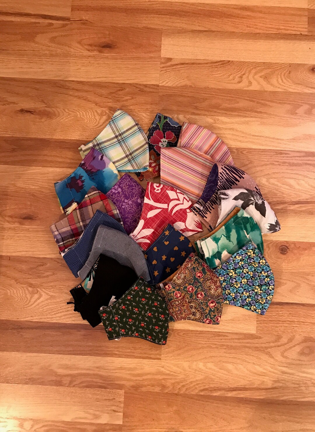 Double Layer Unisex Face Mask With Nose Wire and Elastic Ear Loops - Etsy