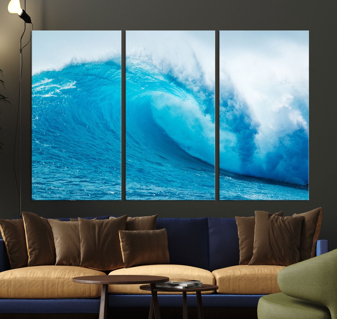 Big Ocean Wave Large Wall Art Canvas Print Surf Wave Canvas | Etsy