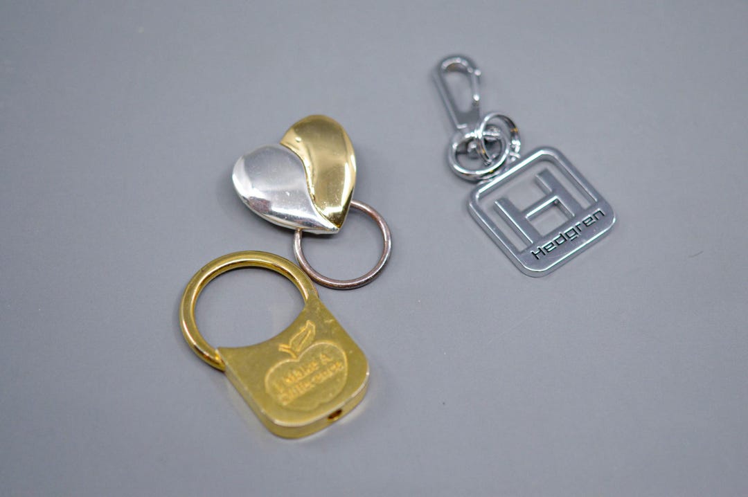 Silver and Gold Tone, Three Keychains - Etsy