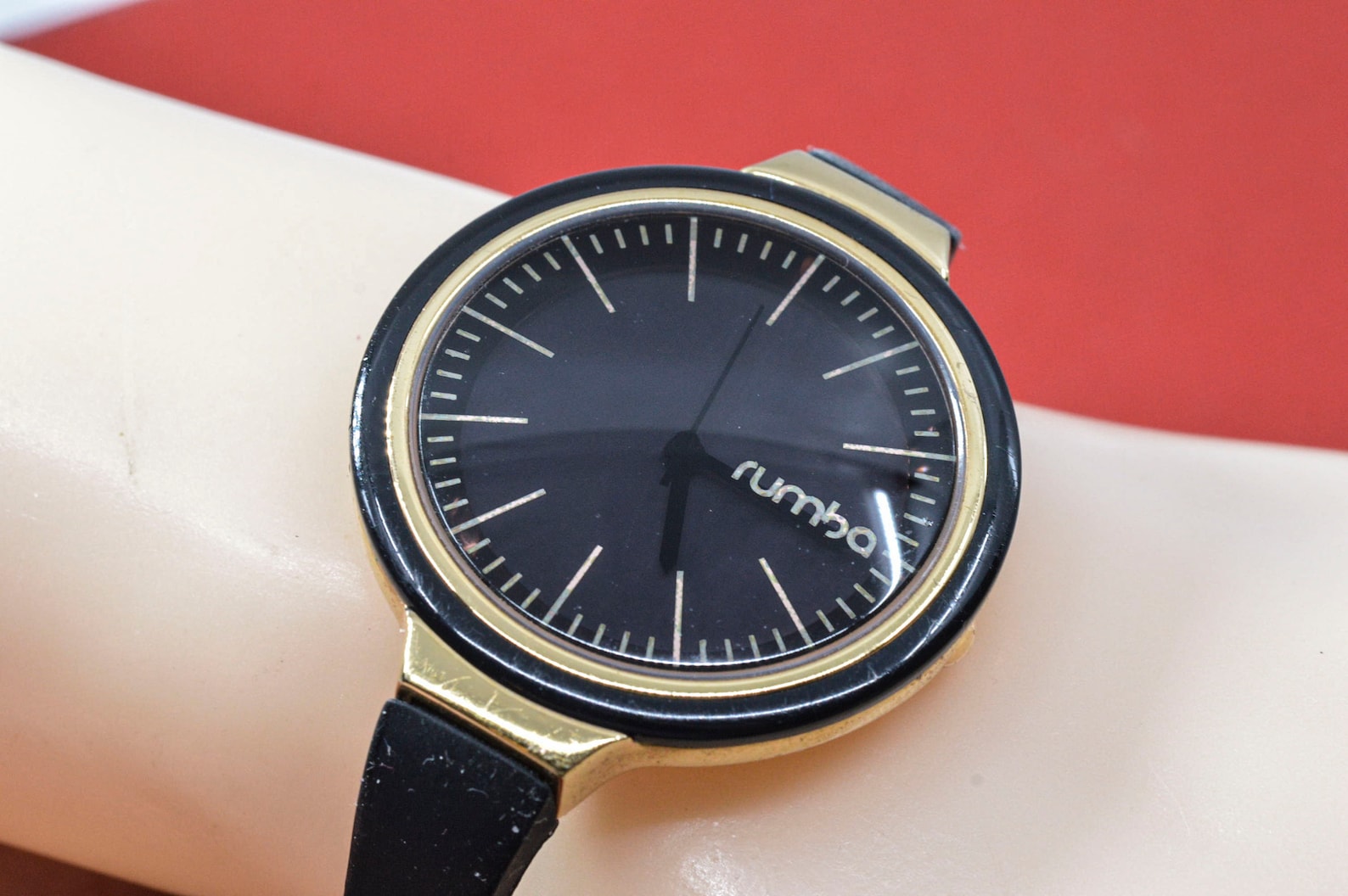 Rumba Blakc and Gold Tone Womens Fashion Watch - Etsy