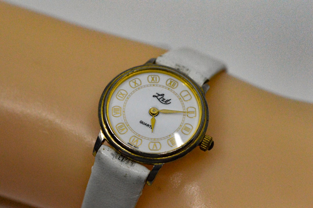 Lize Vintage Gold Tone With White Dial Womens Watch - Etsy