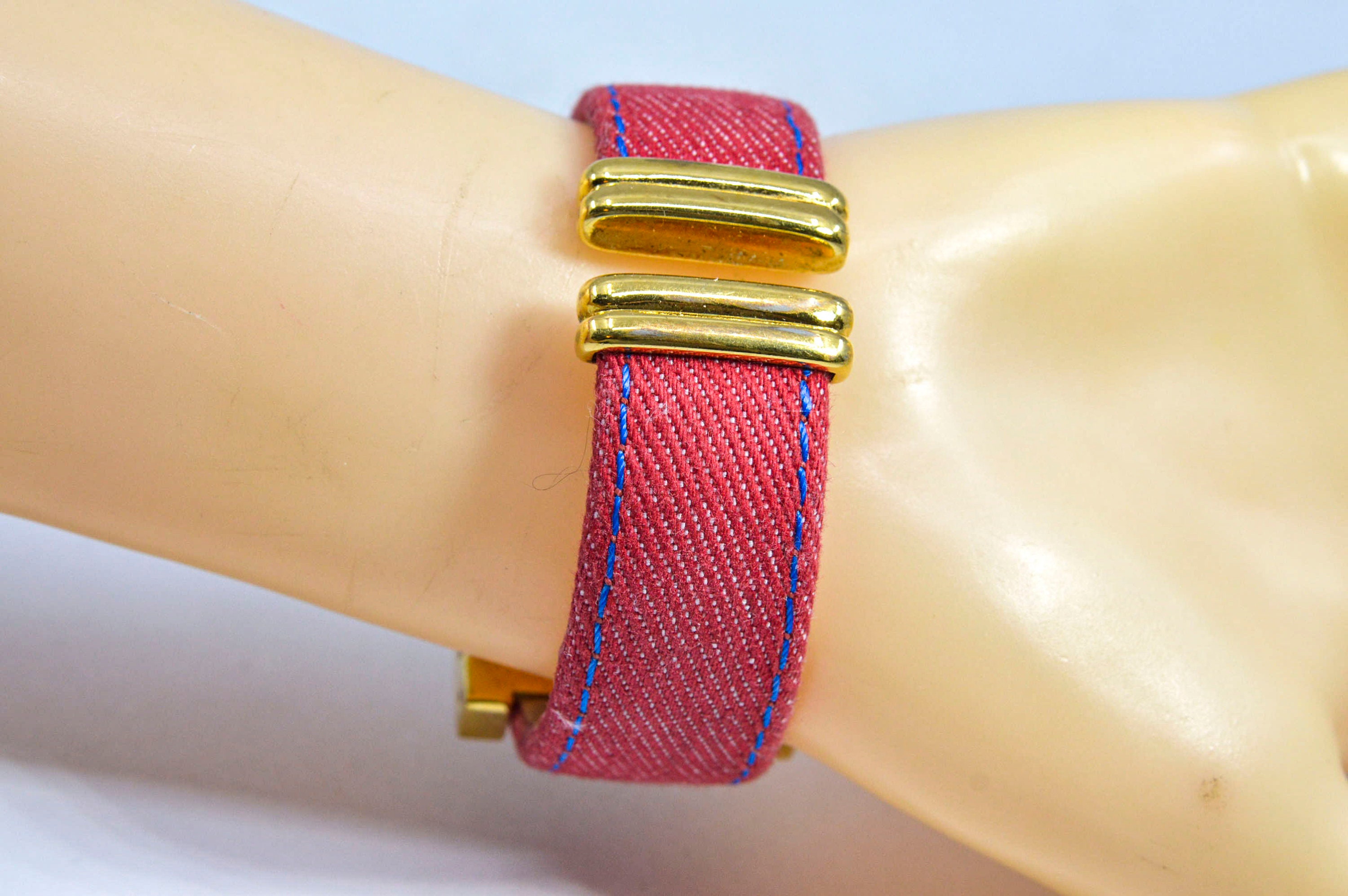 Joan Rivers Red and Gold Tone Fashion Cuff Watch - Etsy