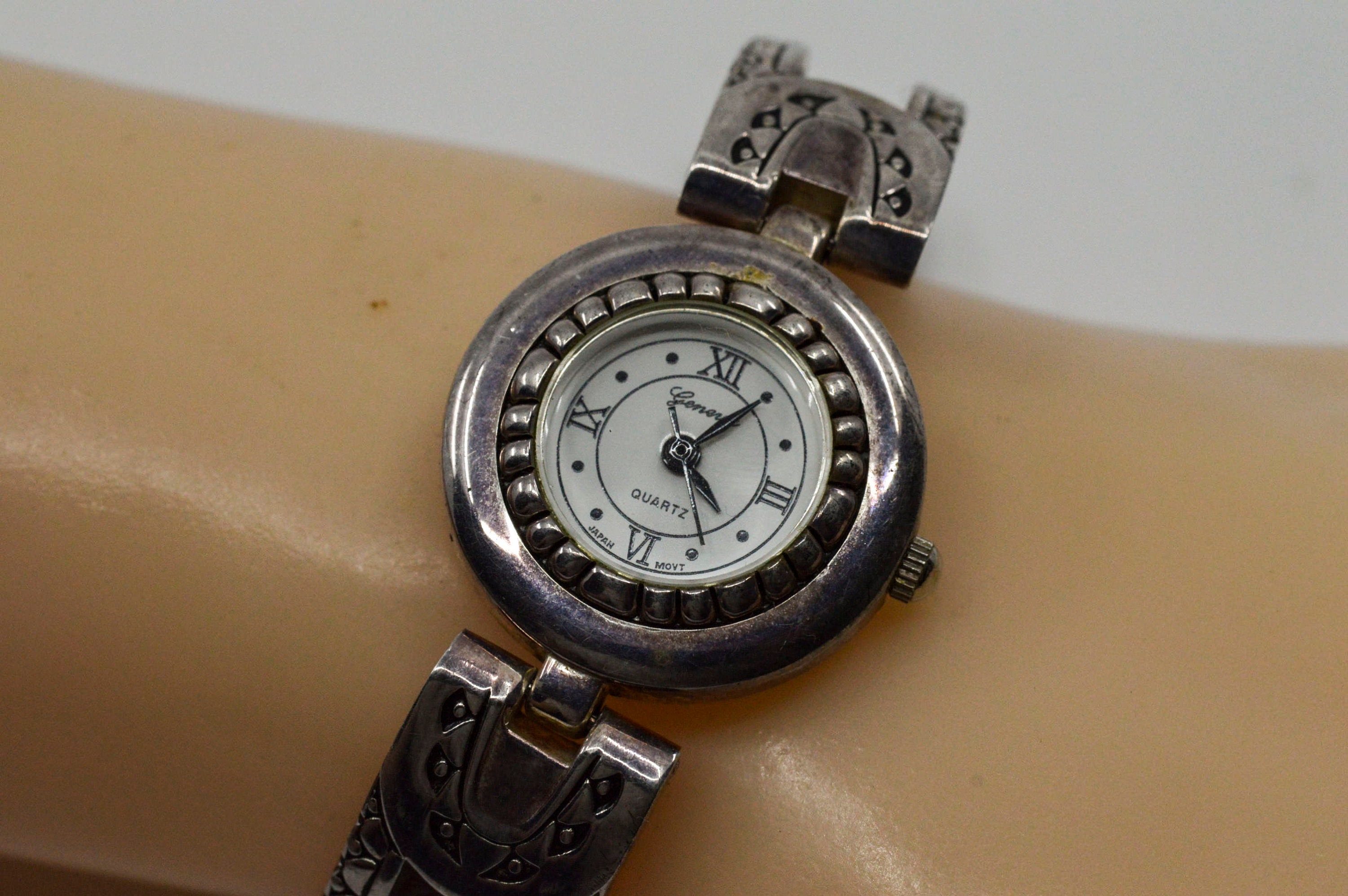 Silver Tone With White Dial and Brown Bracelet Womens Watch - Etsy