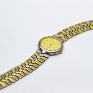 Two Tone With Yellow Dial Womens Fashion Watch - Etsy