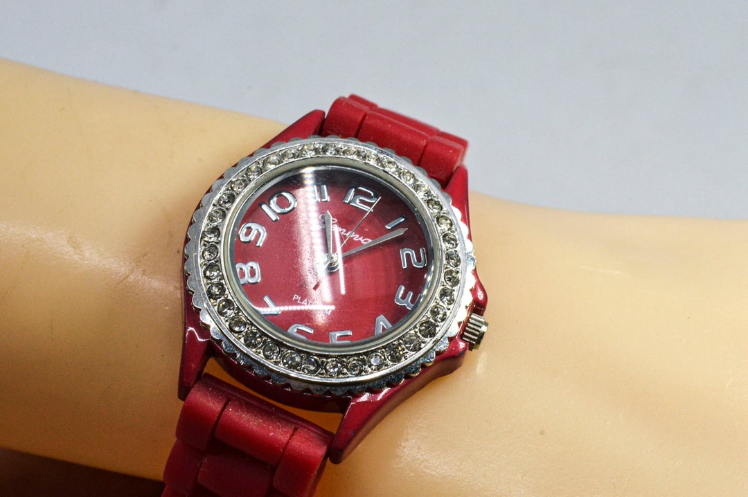 Red Tone Womens Fashion Wrist Watch - Etsy