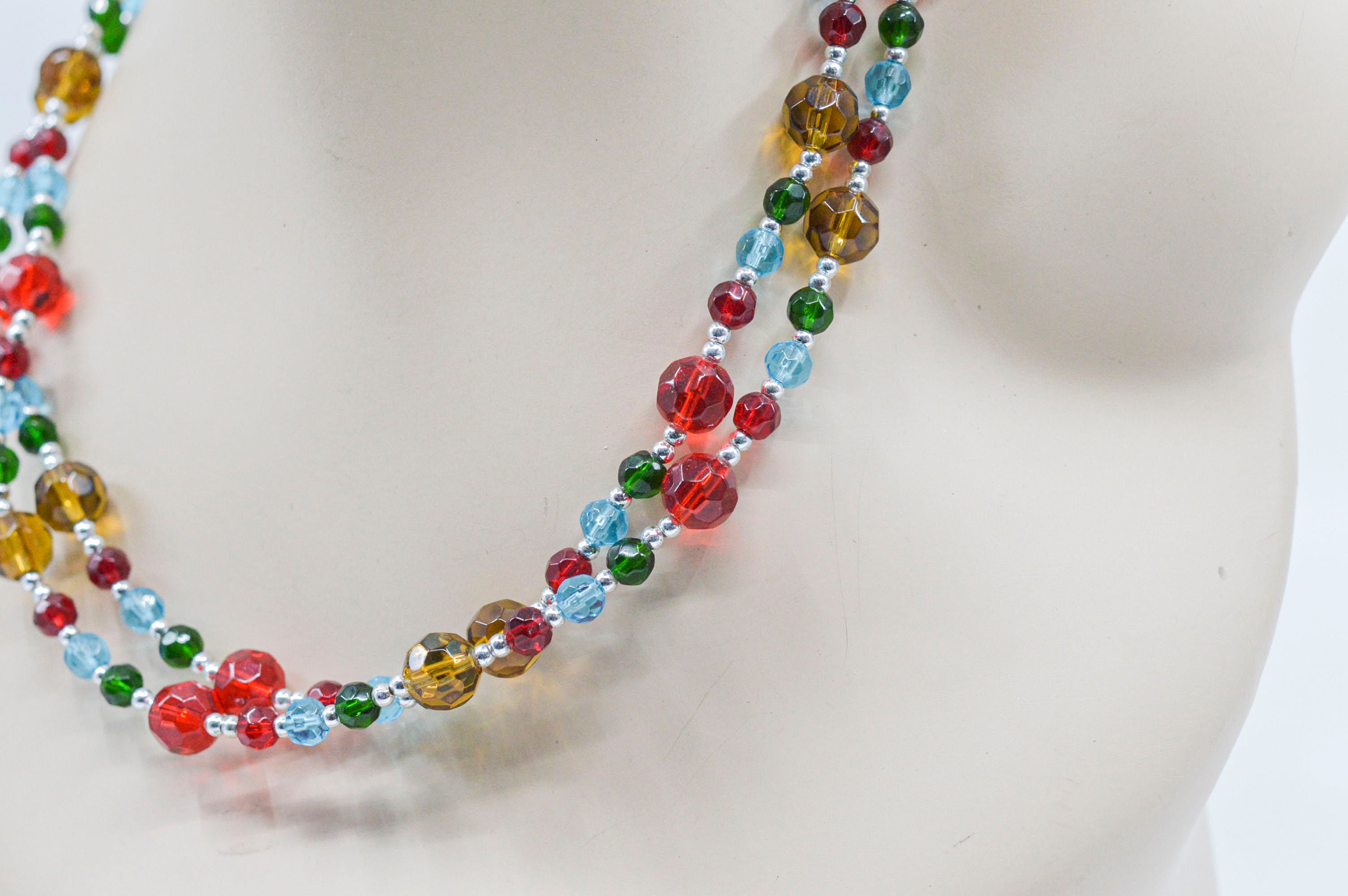 Multi Color Womens Beaded Necklace - Etsy