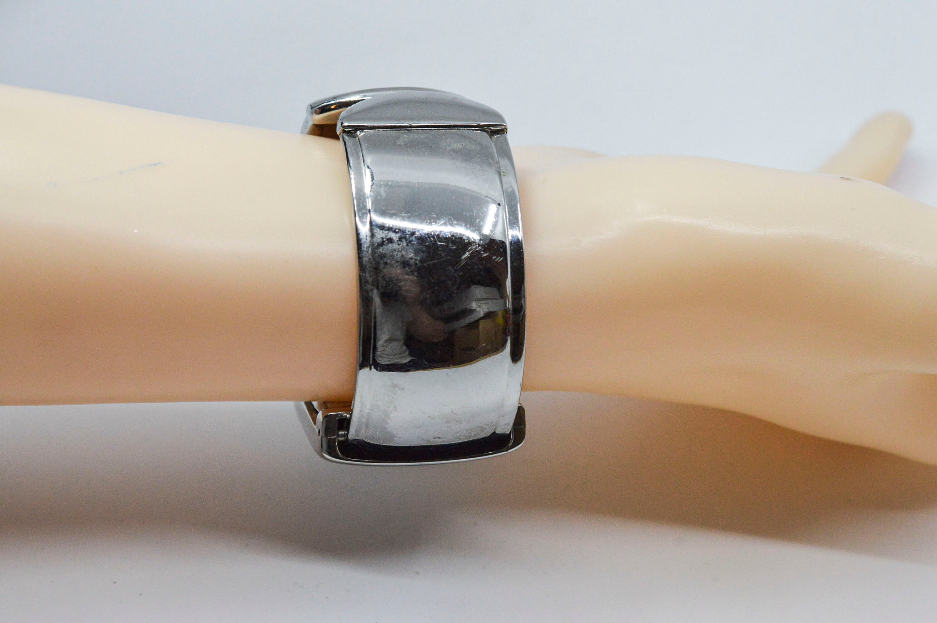 Silver Tone Womens Cuff Watch - Etsy