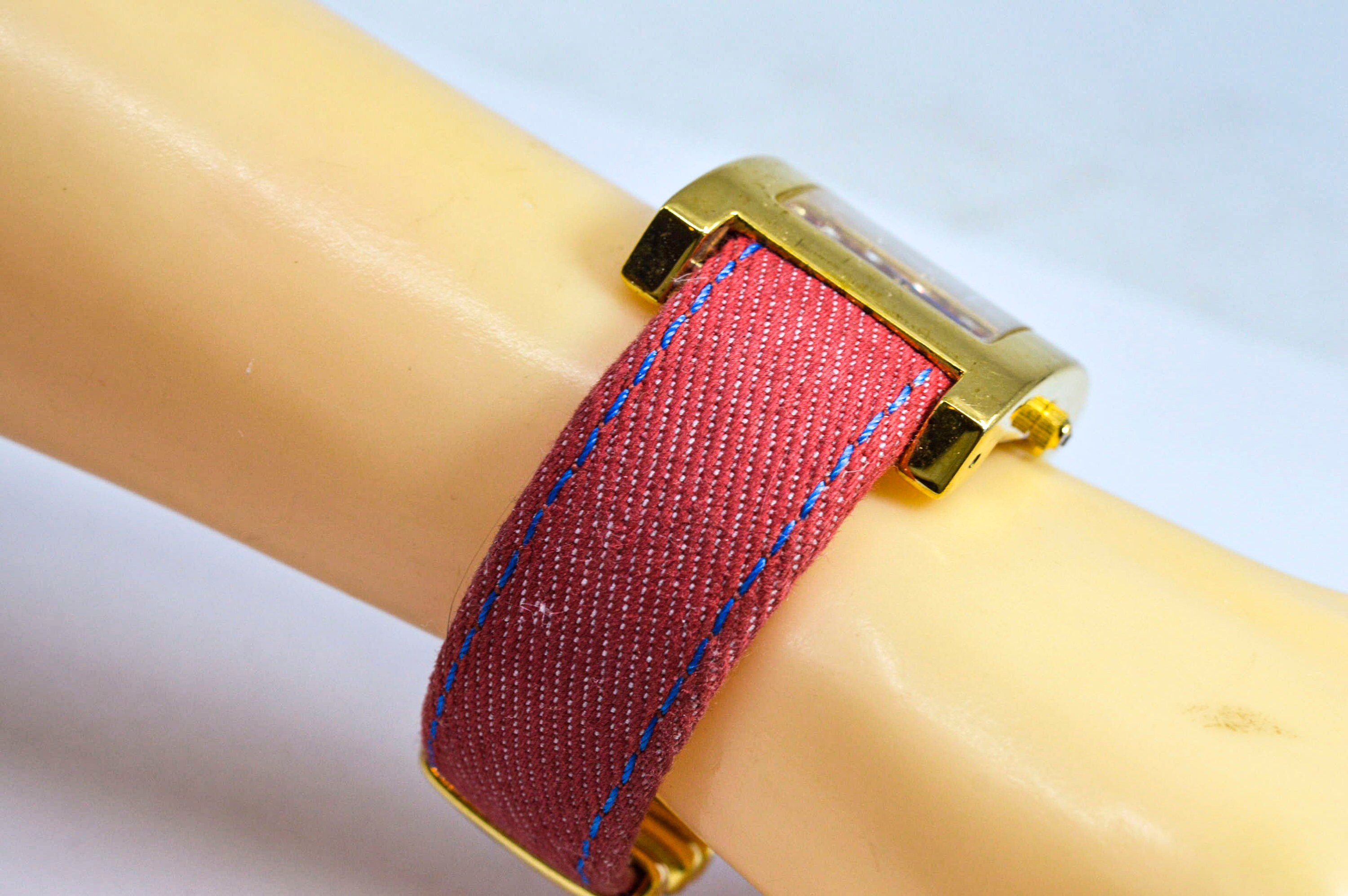 Joan Rivers Red and Gold Tone Fashion Cuff Watch - Etsy
