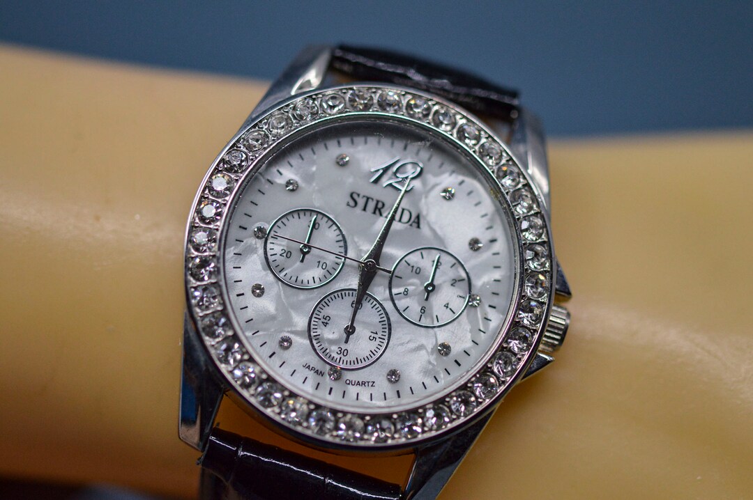 Strada, Silver Tone With Crystals, Womens, Watch - Etsy