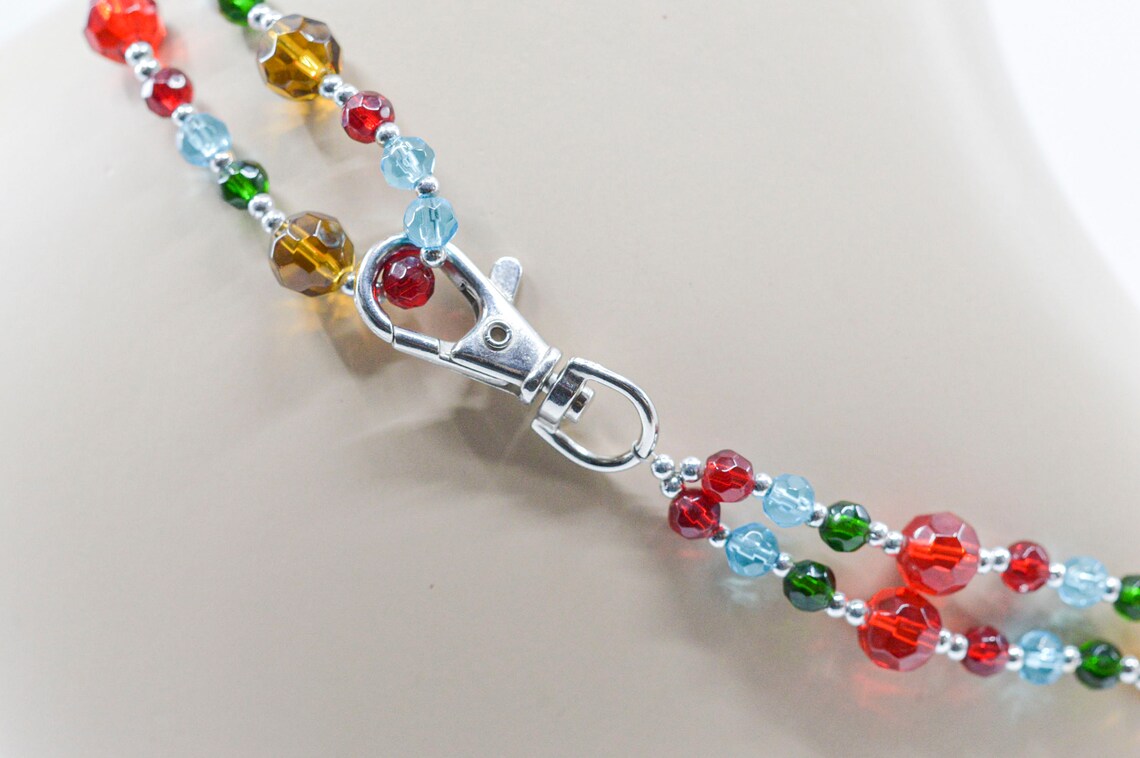 Multi Color Womens Beaded Necklace - Etsy