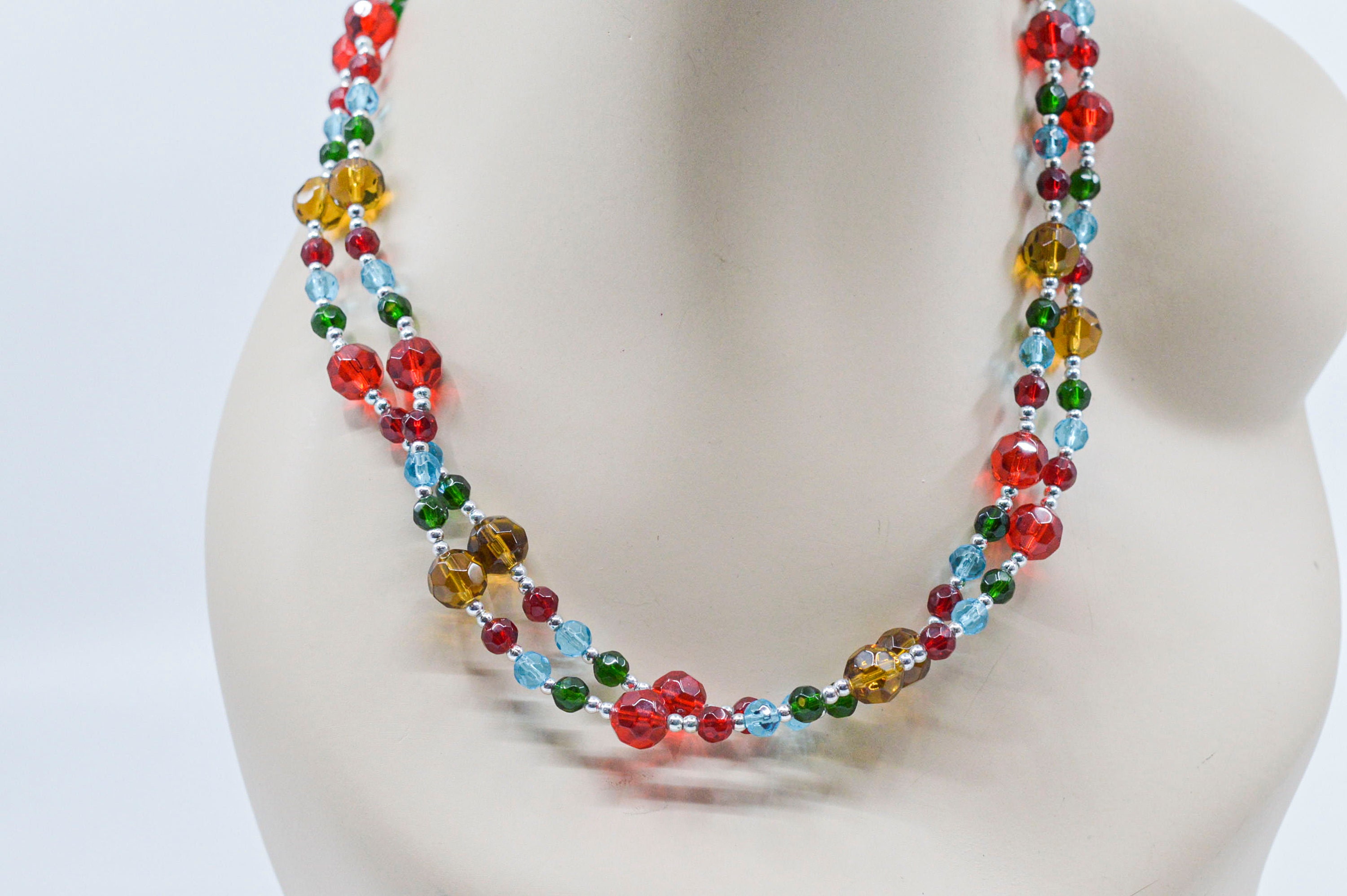 Multi Color Womens Beaded Necklace - Etsy