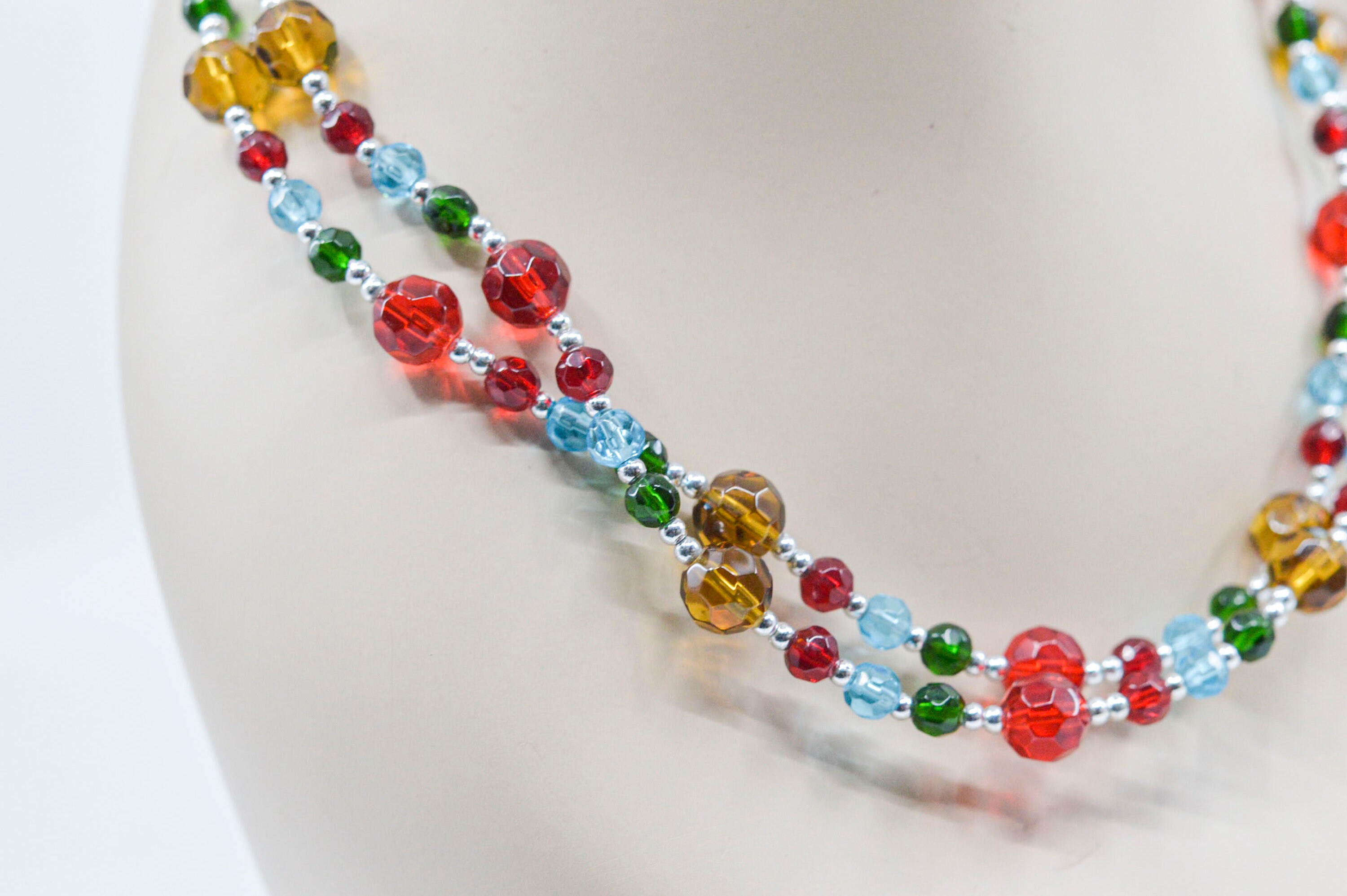 Multi Color Womens Beaded Necklace - Etsy