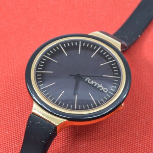 Rumba Blakc and Gold Tone Womens Fashion Watch - Etsy