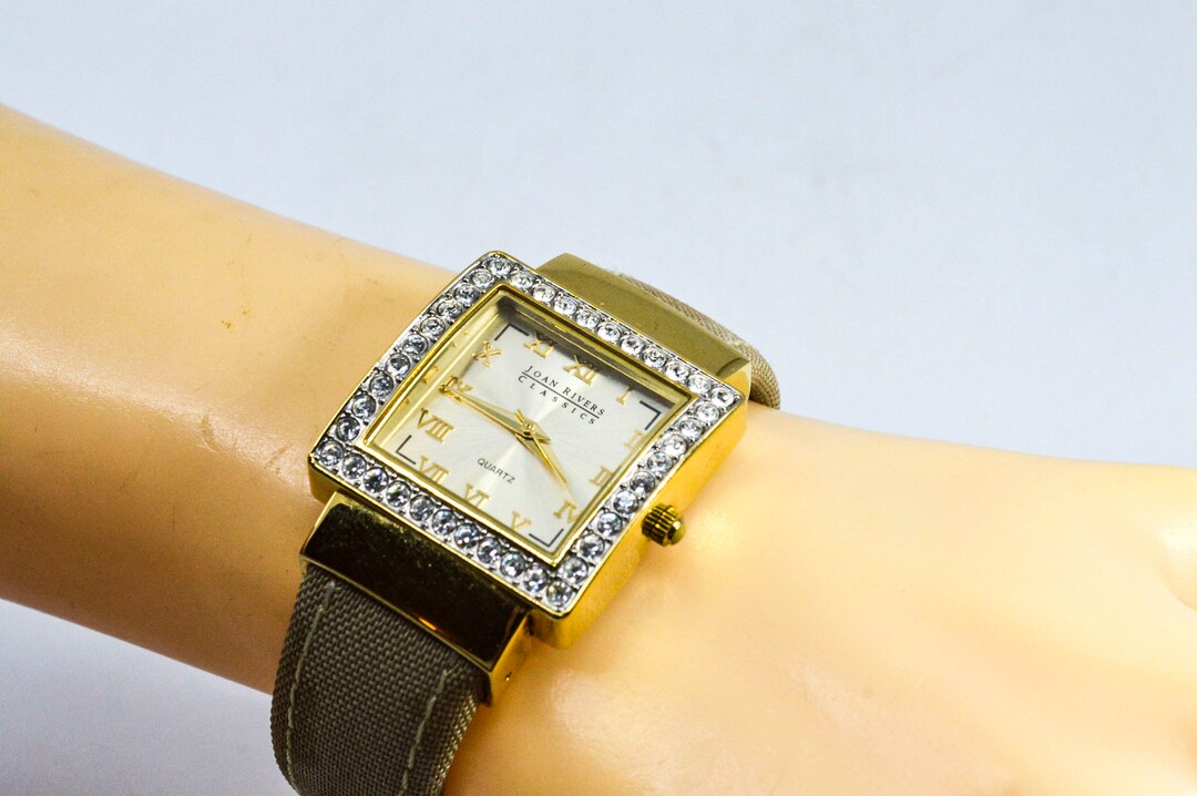 Joan Rivers Classic Gold Tone Womens Fashion Cuff Wrist Watch - Etsy