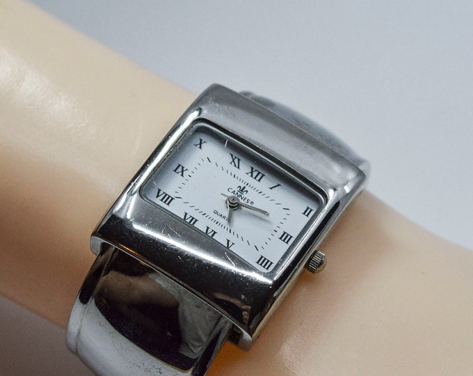Silver Tone Womens Cuff Watch - Etsy