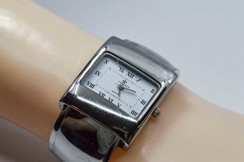 Silver Tone Womens Cuff Watch - Etsy