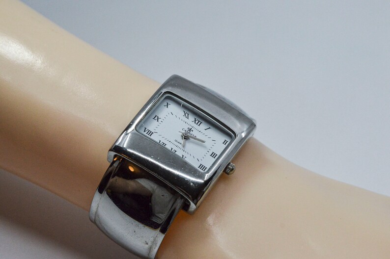Silver Tone Womens Cuff Watch - Etsy