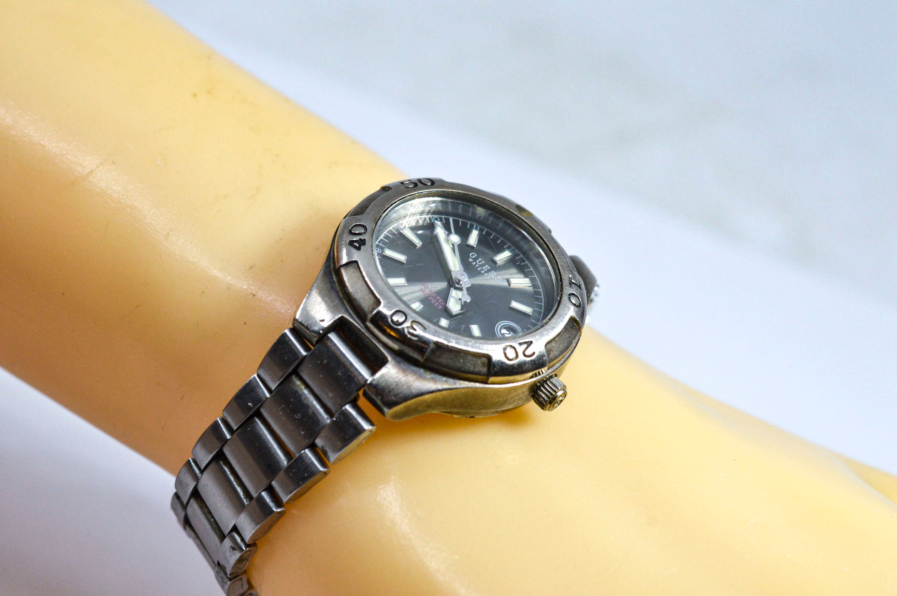 Guess Waterpro Steel Tone With Gray Dial Womens Sports - Etsy