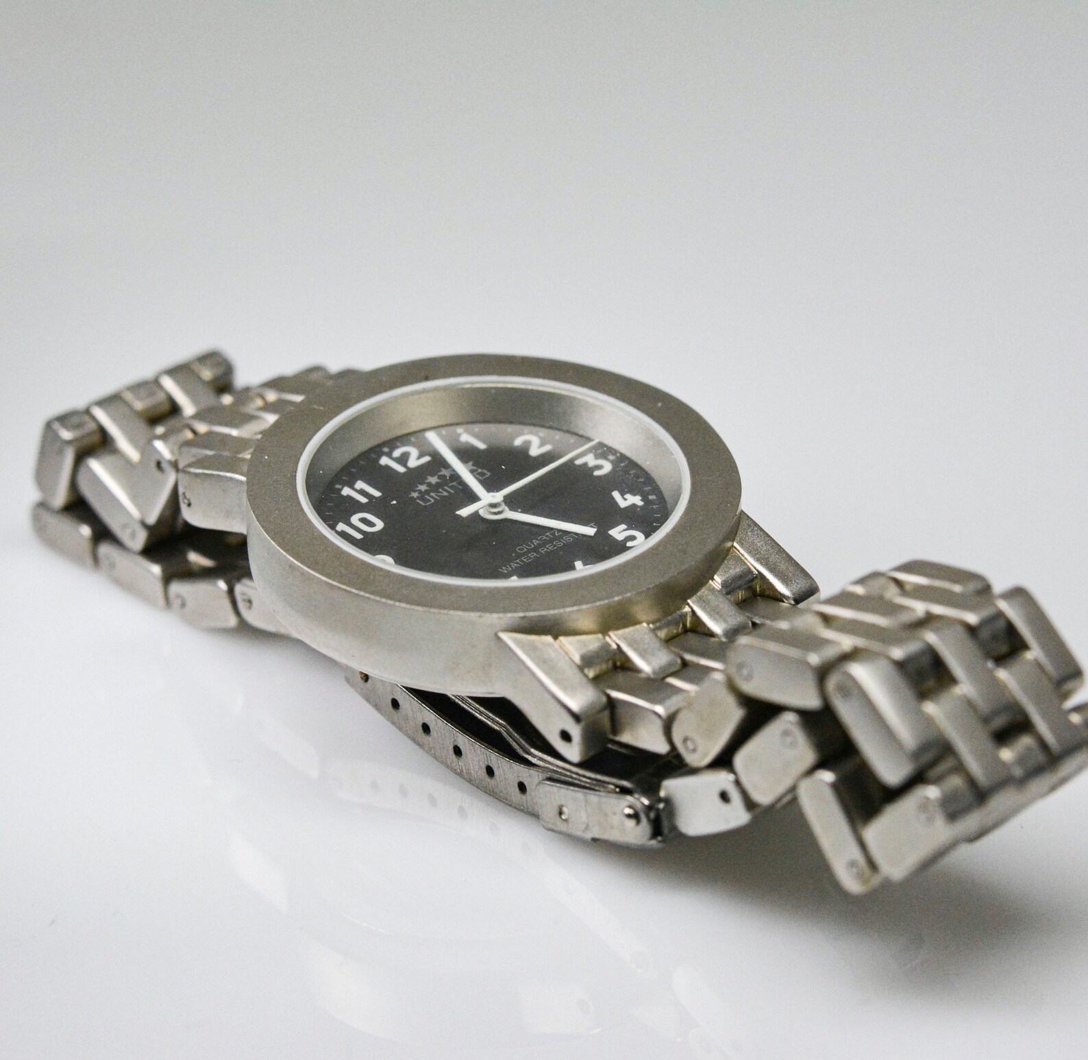 Brushed Metal Tone With Black Dial Mens Fashion Watch - Etsy