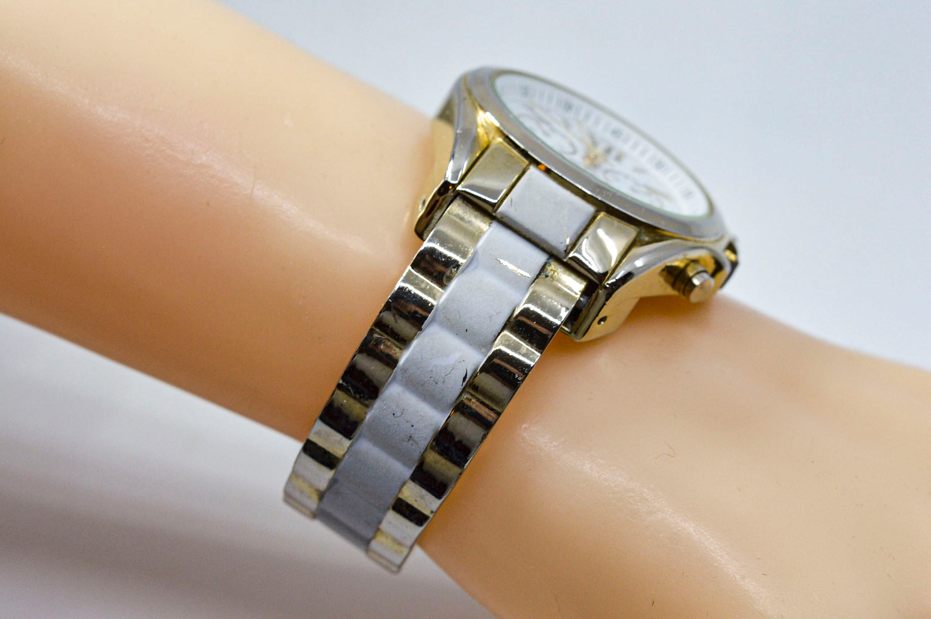 Silver and White Tone Womens Cuff Watch - Etsy
