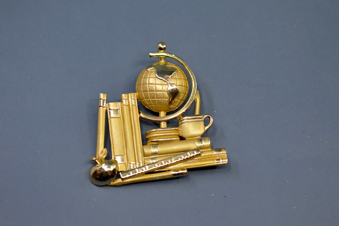 CAJC, Gold Tone, Womens, Large Brooch - Etsy