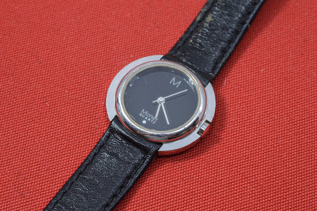 Monet Steel Tone With Black Dial and Matching Bracelet Womens Watch - Etsy