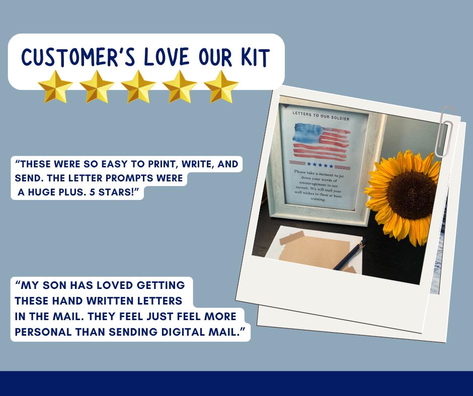 Military Bootcamp Deployment Letter Writing Kit Encouragement and Well ...