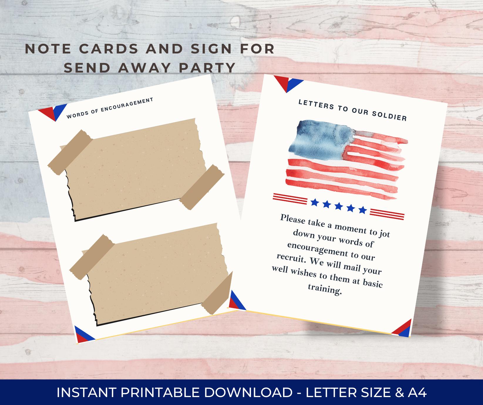 Military Bootcamp Deployment Letter Writing Kit Encouragement and Well ...