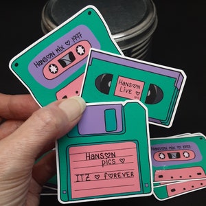 90s Nostalgia Hanson Media Sticker Set, VHS Sticker, Floppy Disk ...