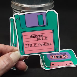 90s Nostalgia Hanson Media Sticker Set, VHS Sticker, Floppy Disk ...